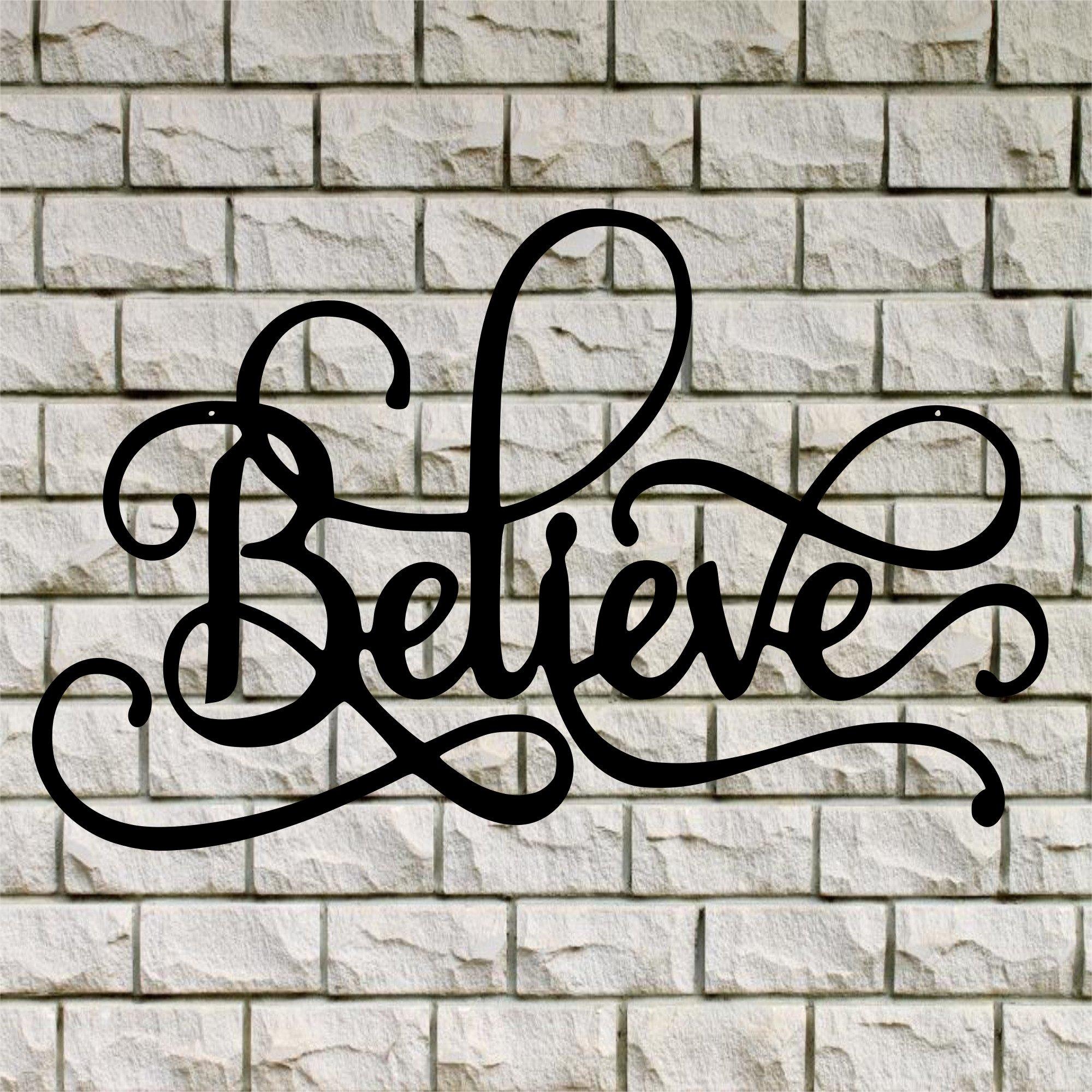 Believe Sign - Handcrafted Seabiscuit Metal Designs