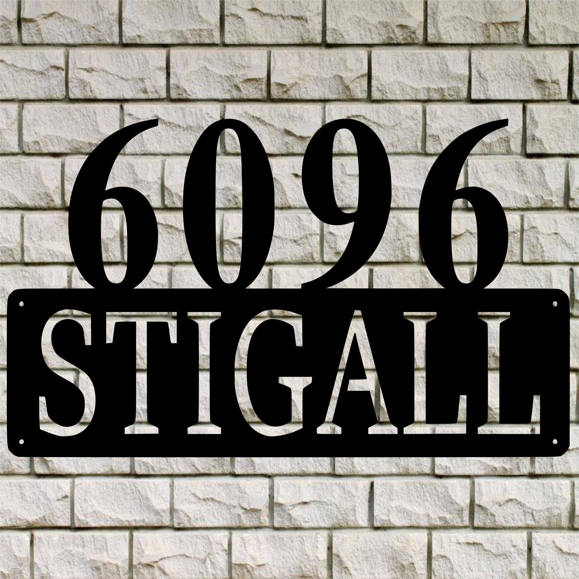 Ying/Yang Address Sign - Handcrafted Seabiscuit Metal Designs